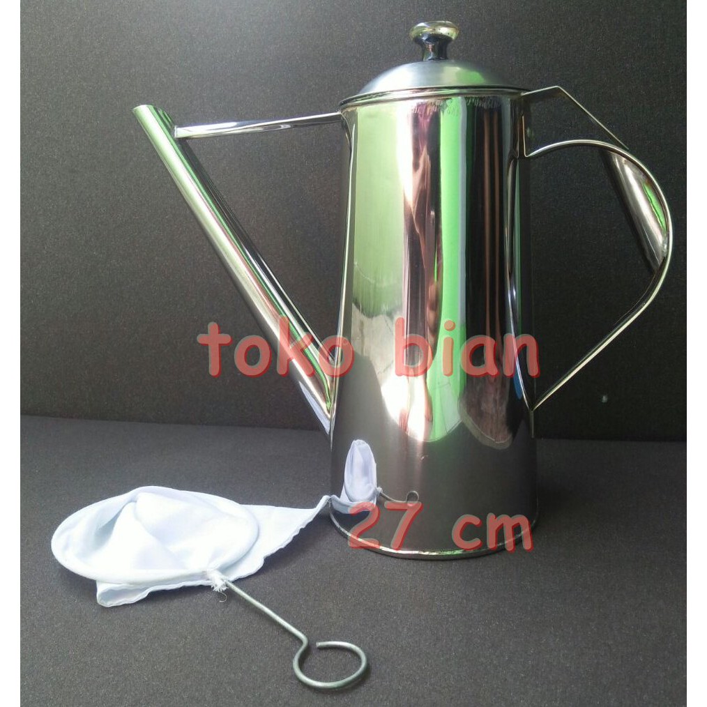 Jual teko thai tea teko teh tarik teko stainless stell ukuran 27cm ...