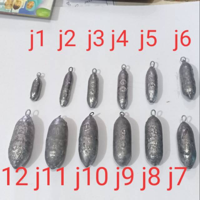 Jual TIMAH JANTUNG (J) J1-J12 PEMBERAT PANCING UMPAN BANDUL BATU KAIL TIMAH PANCING TIMAH ...