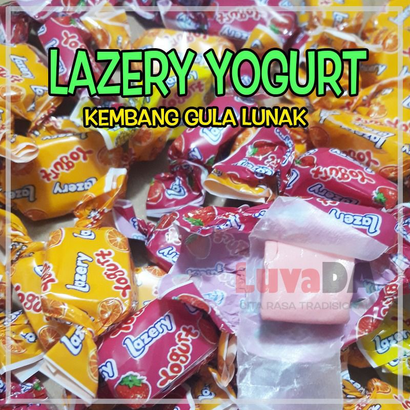Jual Permen LAZERY YOGURT Kembang Gula Lunak | Shopee Indonesia