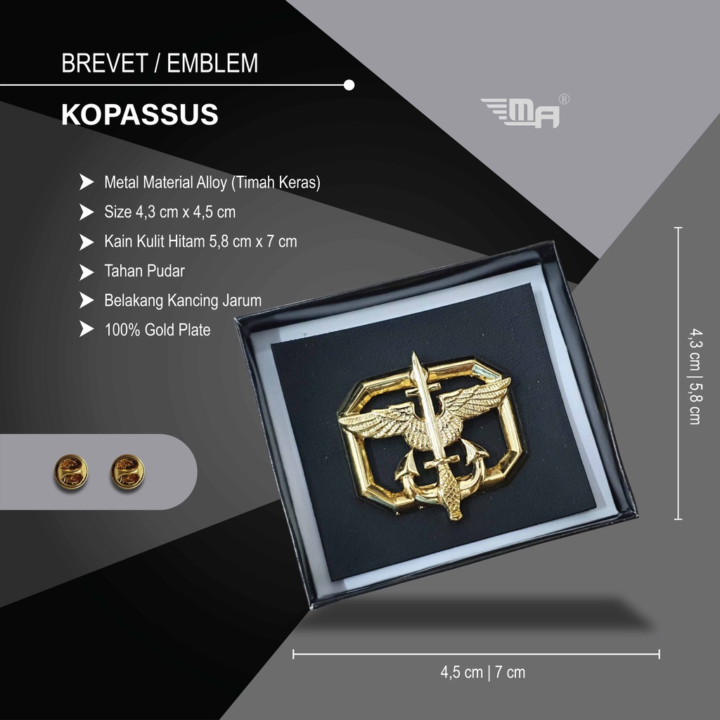 Jual EMBLEM KOPASSUS PDH BRIBVET BREVET PIN WING EMBLEM KOPASSUS ...