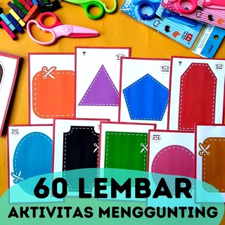 Jual Worksheet Aktivitas Menggunting Mainan Motorik Halus Anak Mainan ...