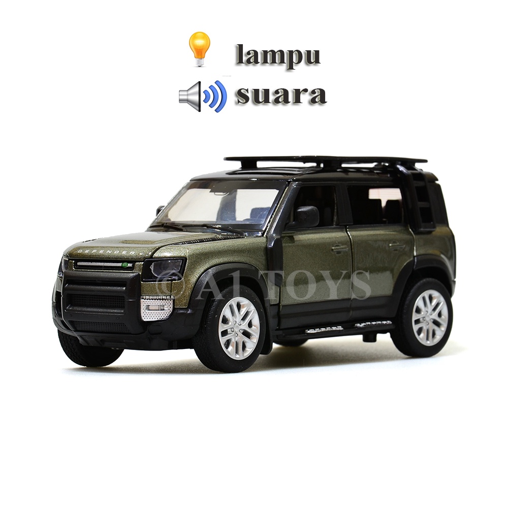 Jual Miniatur diecast mobil Land Rover Defender 110 hijau CCA 15 cm 1: ...