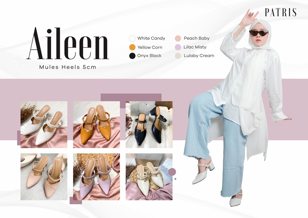 Jual Patris Aileen Mules Wanita Heels / Hak 5 Cm | Shopee Indonesia