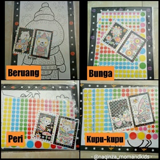 Jual Mainan edukasi menempel dan mewarnai sticker dot mozaik | Shopee ...