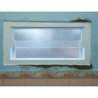 Jual 40 x 60 Bouvenlis kaca ZigZag depan belakang (alumunium putih ...