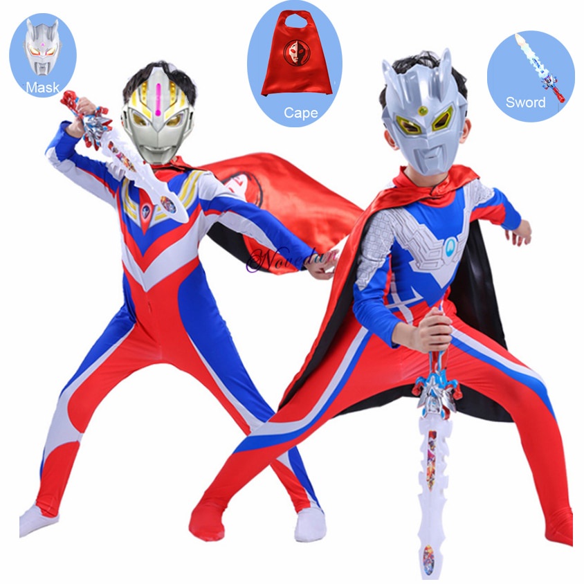 Jual PreOrder Boy Ultraman Superheroes Cape Mask Jumpsuit Suit Geed ...