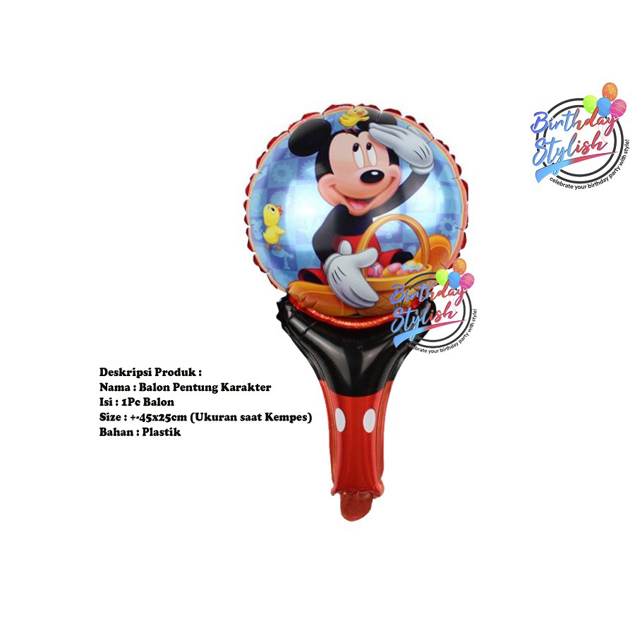 Jual Balon Foil Mickey Mouse/ Balon Tennis Mickey/ Balon Pentung Mickey ...