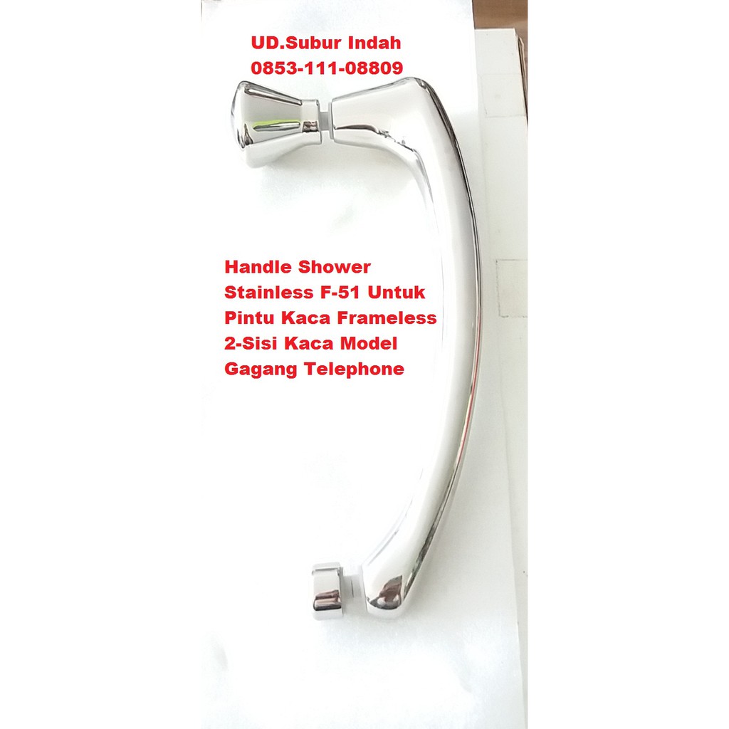Jual Handle Shower Stainless F-51 Untuk Pintu Kaca Frameless 2-Sisi ...