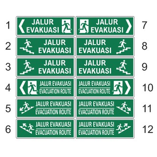 Jual Akrilik rambu jalur evakuasi / EXIT / Muster point - rambu K3 ...
