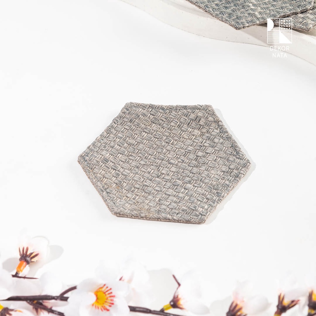 Jual Hexagon Clothy Coaster Kain / Tatakan Gelas Piring - Dekornata ...