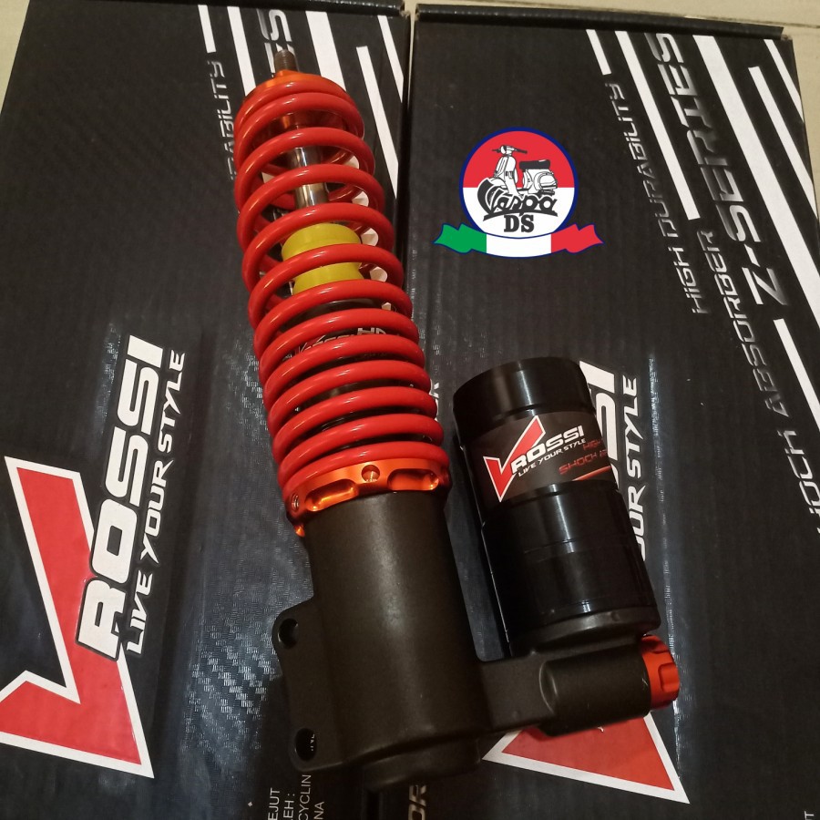 Jual Shock Tabung Vrossi Red Front Vespa S LX LXV | Shopee Indonesia