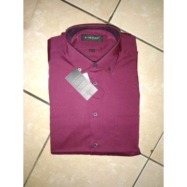 Jual Alisan Kemeja lengan panjang slimfit warna merah maroon | Shopee ... Jual Alisan Kemeja lengan panjang slimfit warna merah maroon | Shopee ...