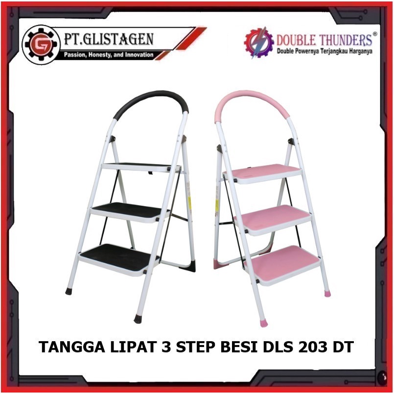 Jual Tangga Lipat 3 Step Pijakan Besi Household Steel Ladder DLS 203 DT ...