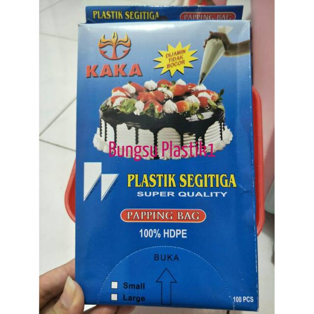 Jual Isi 100lembar PLASTIK SEGITIGA piping bag untuk menghias kue ...