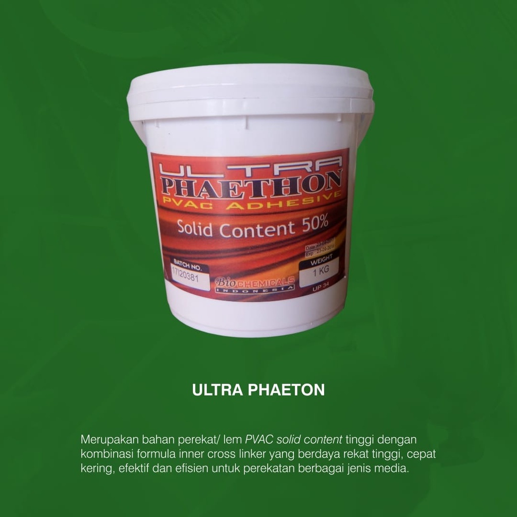 Jual Lem Putih Batu Alam Kertas Rotan Bambu Serbaguna Ultra Phaeton 1kg ...