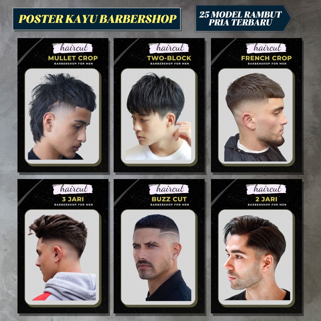 Jual poster hd - Poster kayu barbershop - Hiasan dinding barbershop ...