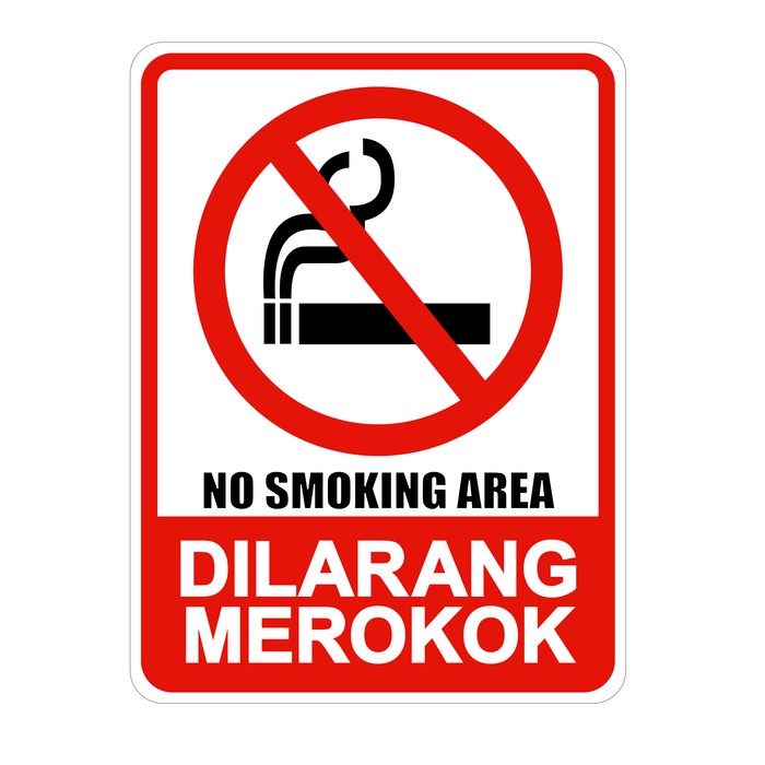 Jual Rambu Dilarang Merokok No Smoking Area 35cm X 50cm Plat - Riset Jual Rambu Dilarang Merokok No Smoking Area 35cm X 50cm Plat - Riset