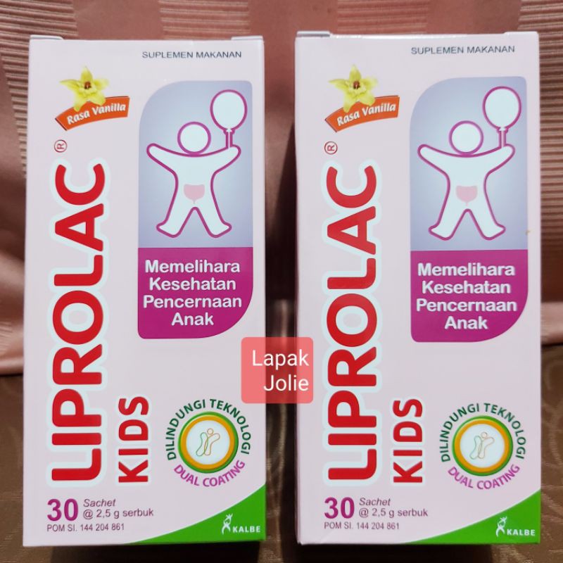 Jual liprolac kids kid box isi 30 sachet membantu memelihara kesehatan ...