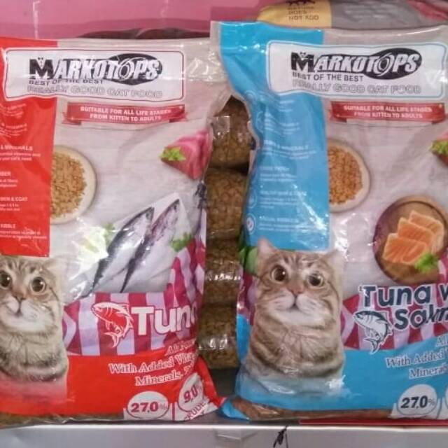 Jual Makanan Kucing / Markotops Rasa Tuna dan Salmon 800gr Repack ...