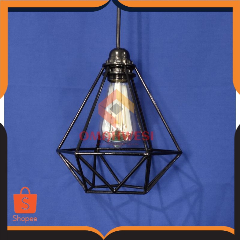 Jual Kap Lampu Gantung Diamond Minimalis Dekorasi Pelaminan Cafe Rustic ...