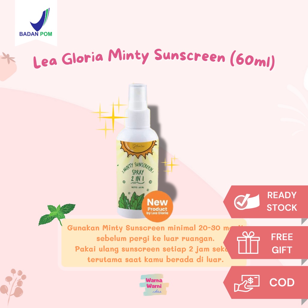 Jual Lea Gloria Minty Sunscreen Spray 2 in 1 60ml | Shopee Indonesia