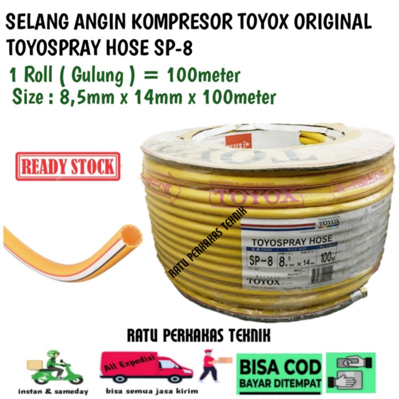 Jual SELANG ANGIN TOYOSPRAY HOSE TOYOX SP-8 100 m 8,5mm x 14mm SLANG ...