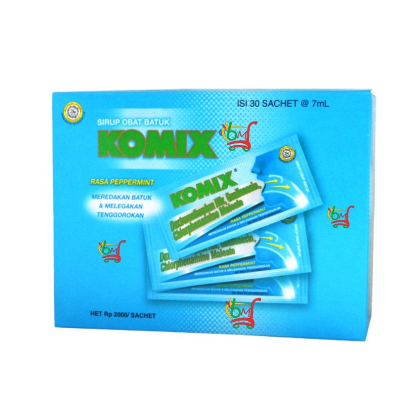 Jual Komix Sirup Peppermint Obat Batuk Rasa BOX - 30pcs x 7ml | Shopee ...