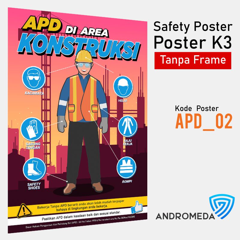 Jual Safety Poster K3 : APD Alat Pelindung Diri | Shopee Indonesia