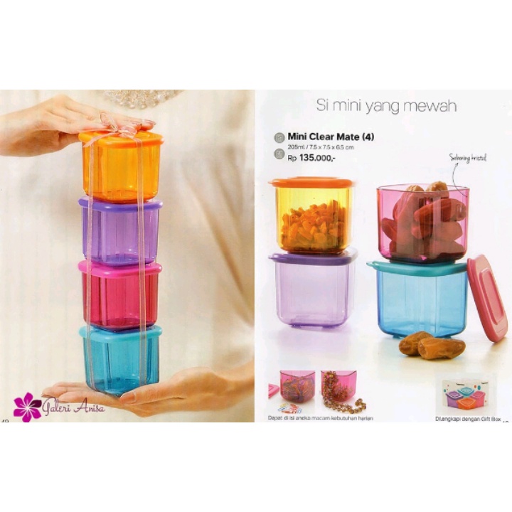 Jual MINI CLEAR MATE TUPPERWARE MINI CLEARMATE SET / TOPLES MINI ...