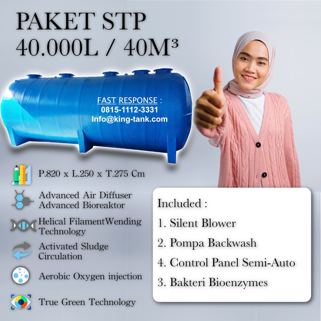 Jual Tangki Septic Tank STP IPAL 40000 Liter / 40M3 | Shopee Indonesia