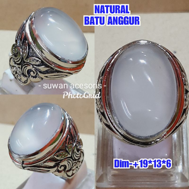 Jual BATU AKIK ANGGUR PUTIH GIWANG CRISTAL | Shopee Indonesia
