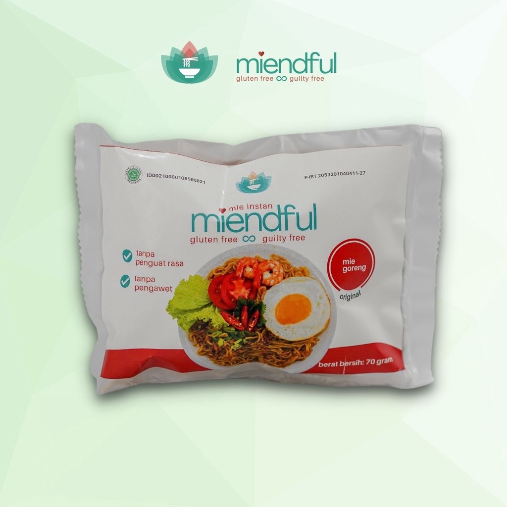 Jual Mie Instan Sehat Gluten Free Miendful 70 gram rasa mie goreng ...