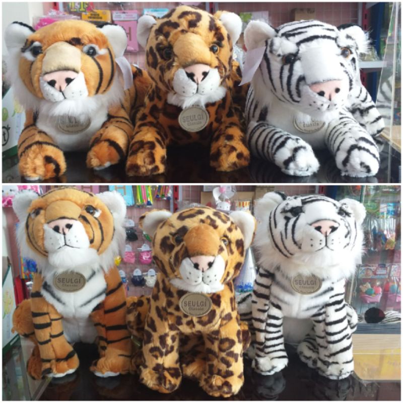 Jual Boneka Harimau Putih Macan Tutul Baring Duduk White Tiger Leopard ...