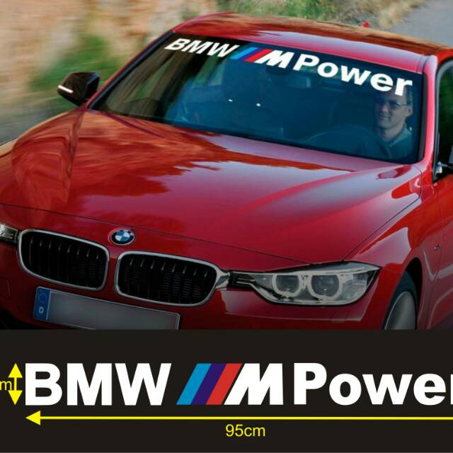 Jual Sticker Stiker Kaca Depan Mobil BMW M Power Windshield Indonesia ...