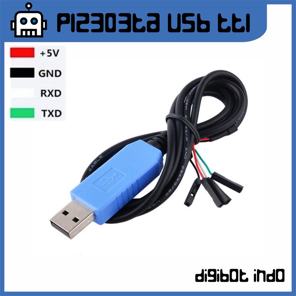 Jual PL2303TA USB to TTL Serial Module Converter with 1M cable ...