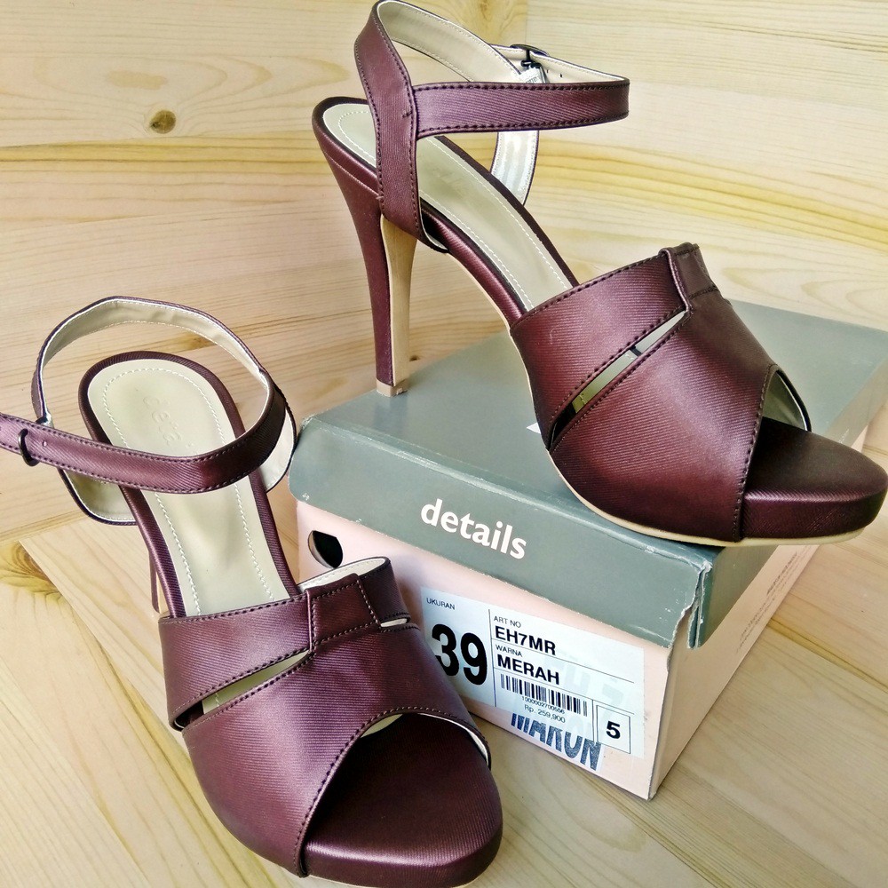 Jual DETAILS EH7MR Sepatu Sandal High Heels Wanita Cantik Casual Pesta ...