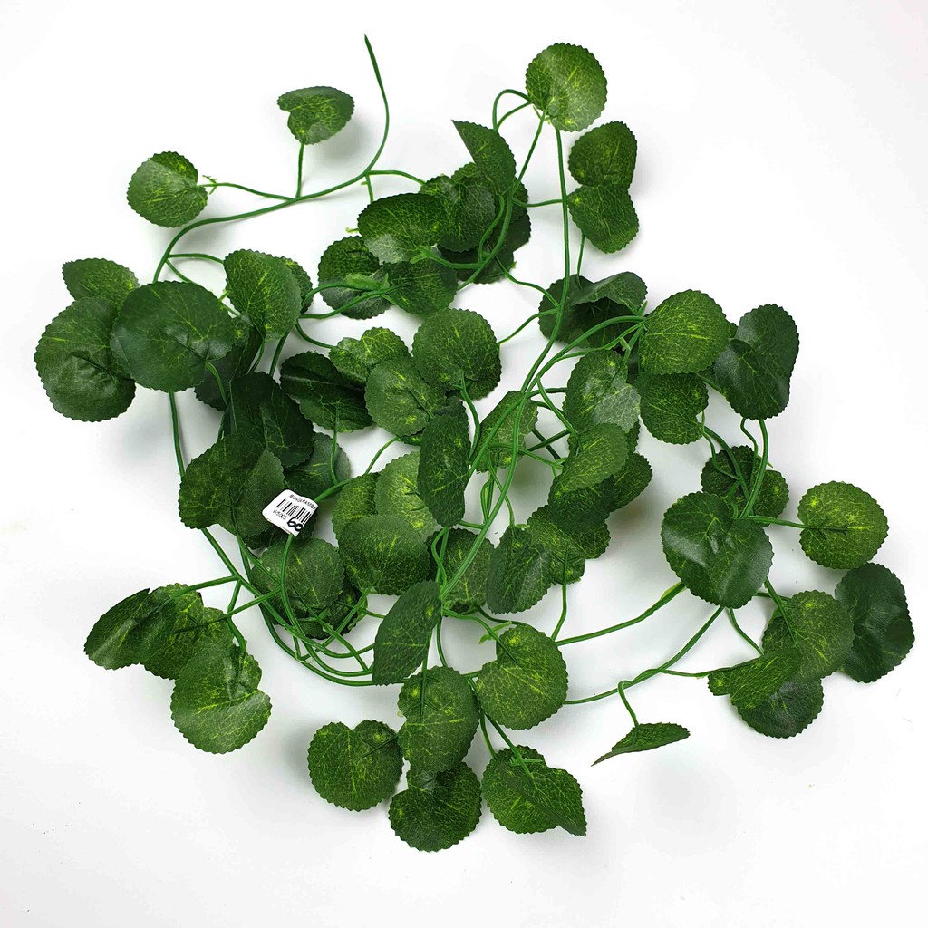 Jual Daun Bulat Rambat Plastik 200 cm, Daun Hijau/ Daun Palsu/ Daun ...