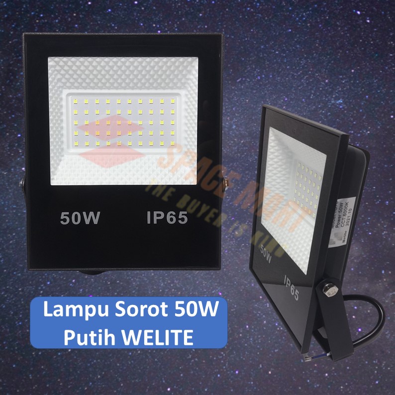 Jual Lampu sorot LED Flood light 50W Putih Lampu FLOODLIGHT Sorot 50 watt Outdoor IP66 WELITE ...