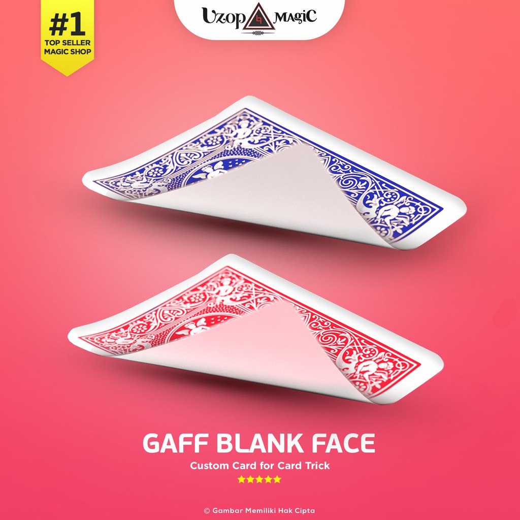 Paper 1 DECK Bicycle STANDARD RED BACK-BLANK FACE gaff magic playing ...