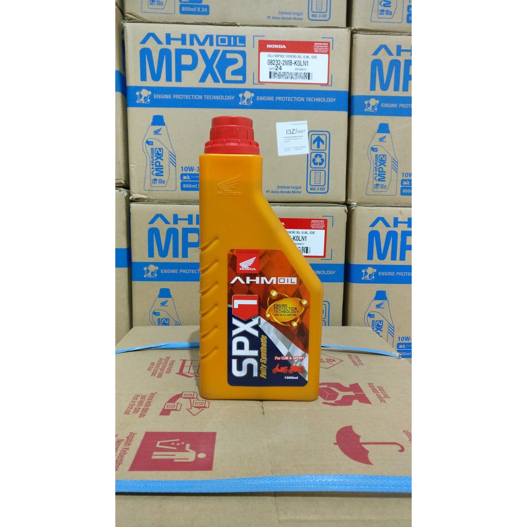 Oli Motor AHM OIL SPX 1 1L 10W30 SL JASO MA Honda 08234M99K1JN9 ...