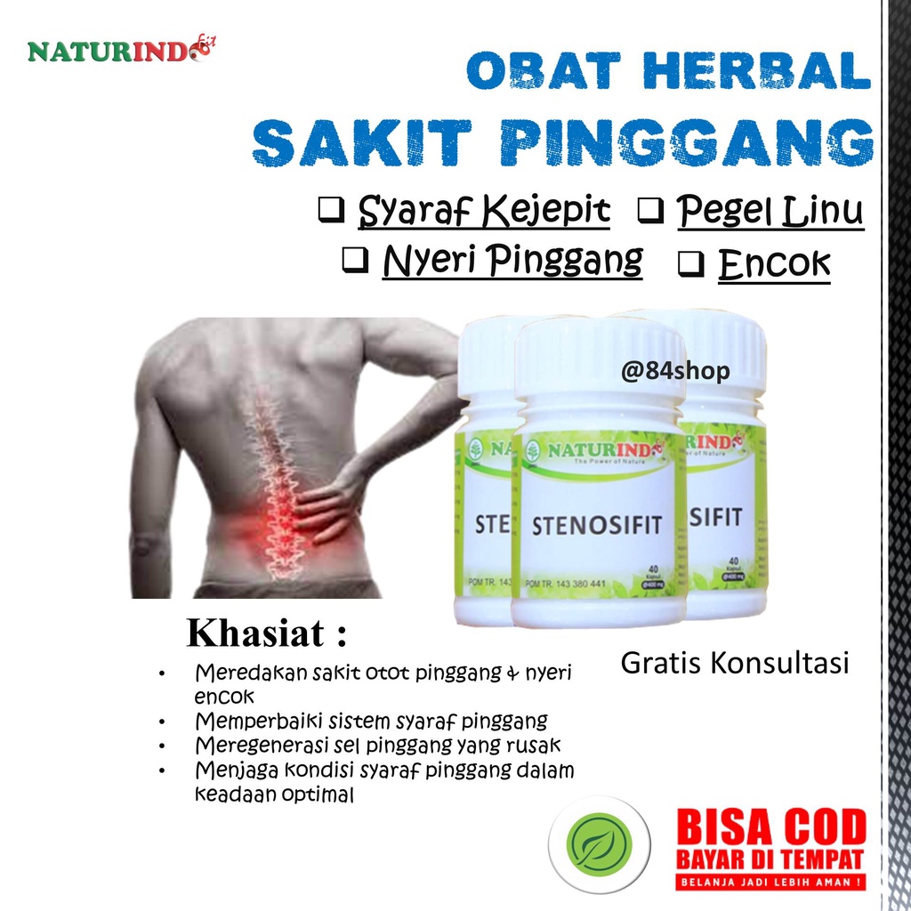 Jual Obat Sakit Pinggang Ampuh Syaraf Kejepit Herbal Encok Pegel Linu ...