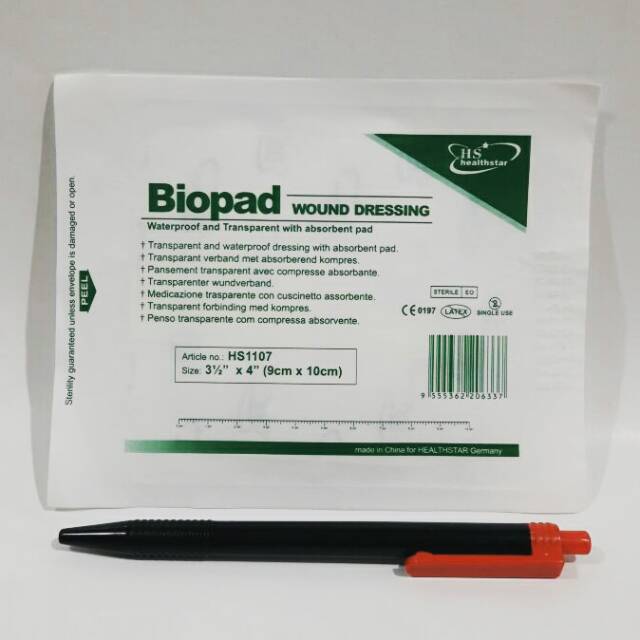 Jual Biopad Wound Dressing 9cm x 10cm / Plester Luka Tahan Air 9cm x ...