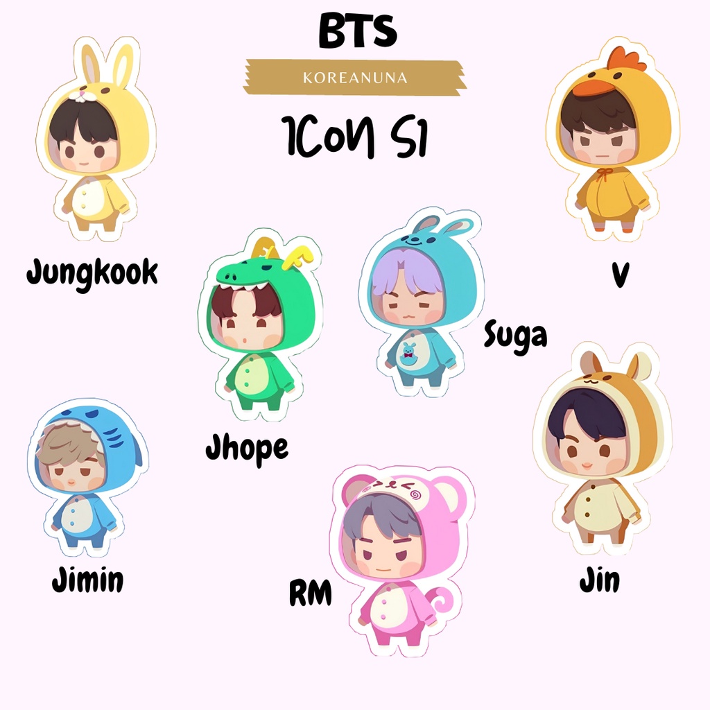 Jual Sticker Kpop Bities Anime Kartun Lucu Aesthetic Stiker Deco Jurnal ...