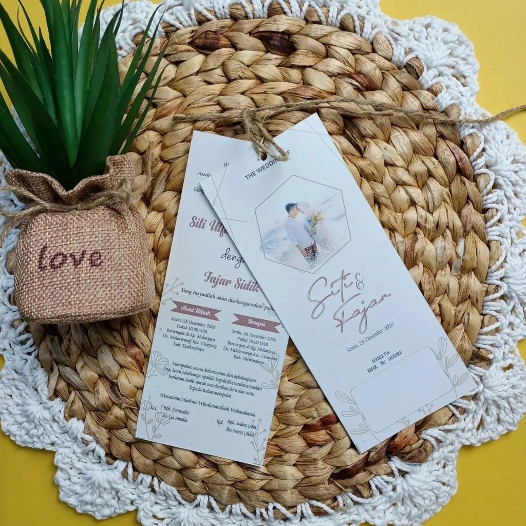 Jual Undangan Pernikahan Hang Tag 005 / undangan nikah / undangan ...