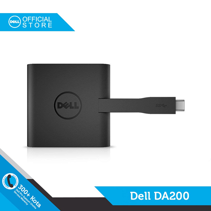 Dell DA200 Adapter USB Type C to HDMI, VGA, Ethernet, USB 3.0 | Shopee ...