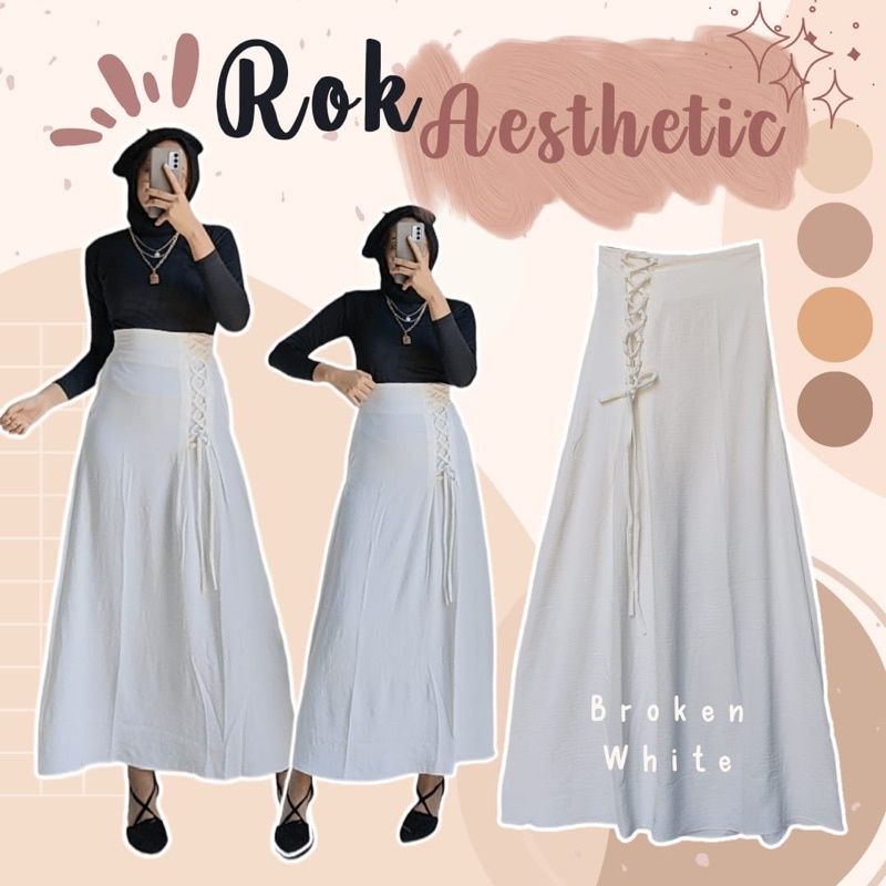 Jual ROK AESTHETIC / ROK SIMPUL KOREA CRINCKLE AIRFLOW PREMIUM / ROK ...