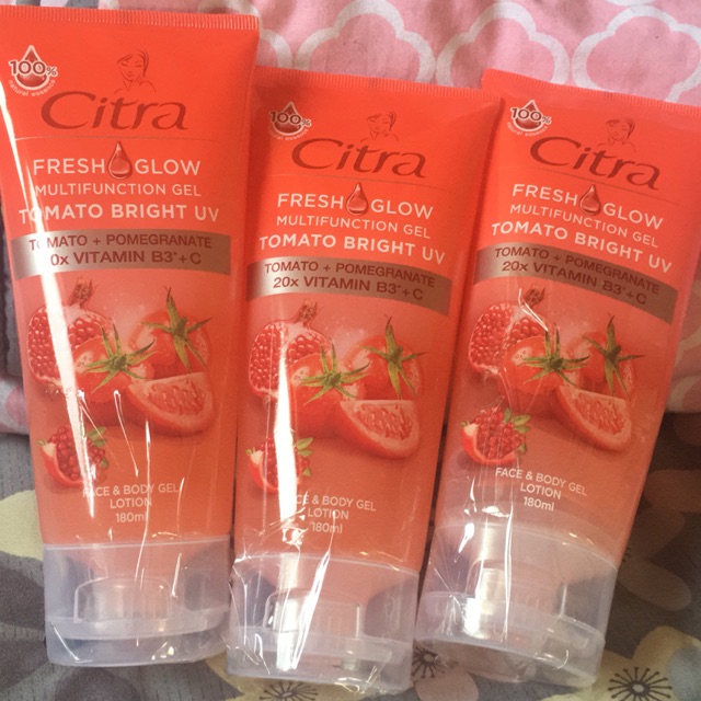 Jual Citra Fresh Glow Multifunction Gel Tomato Bright Uv 180Ml | Shopee ...