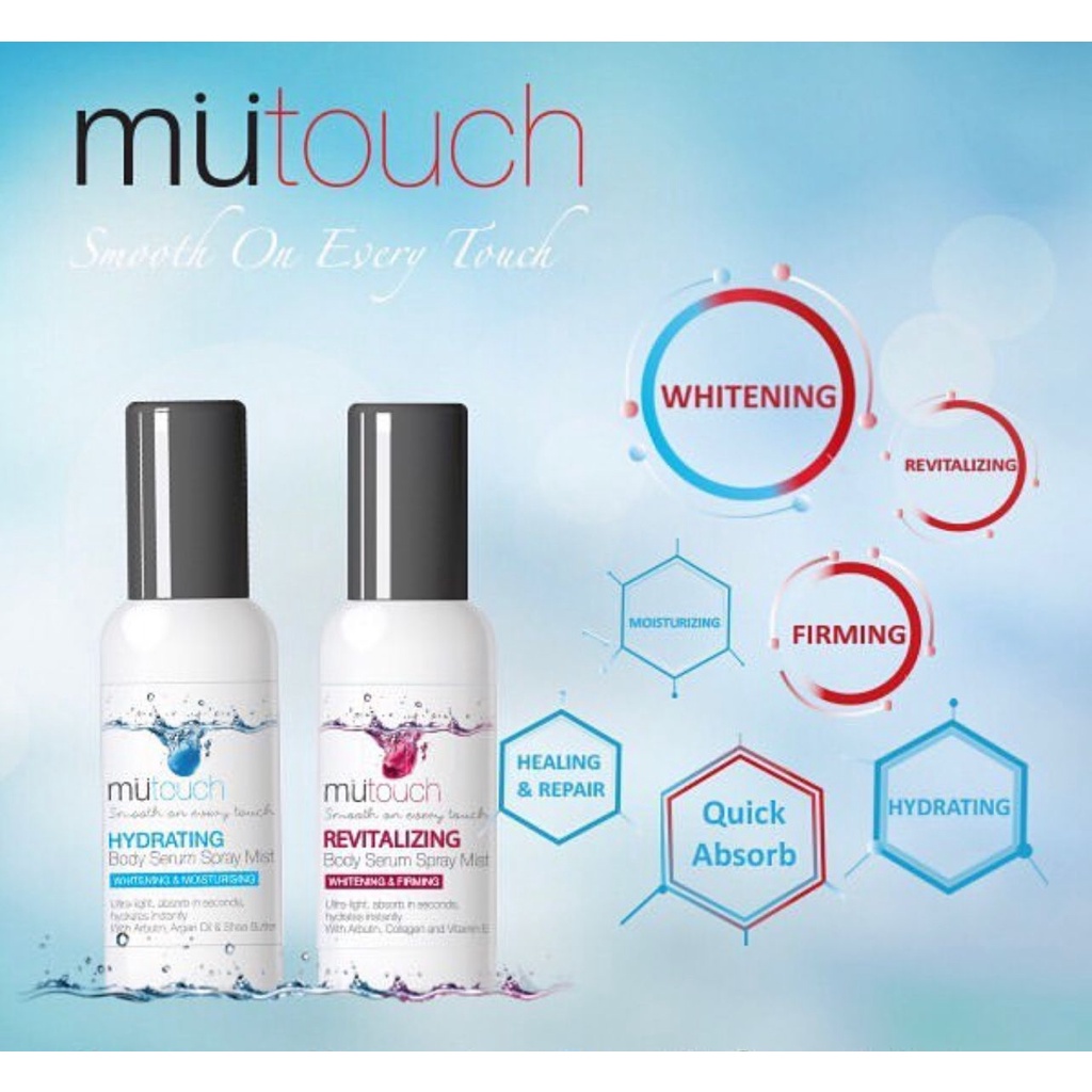 Jual MuTouch Whitening Body Serum Spray 95ml (Body Lotion) | Shopee ...