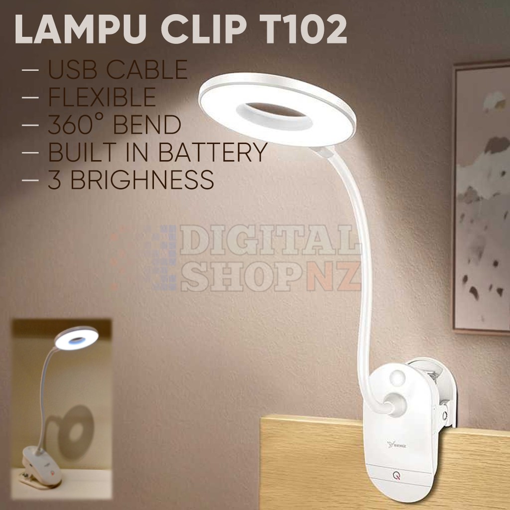 Jual Lampu Clip On LED Premium Rechargeable, Terang & Fleksibel ...