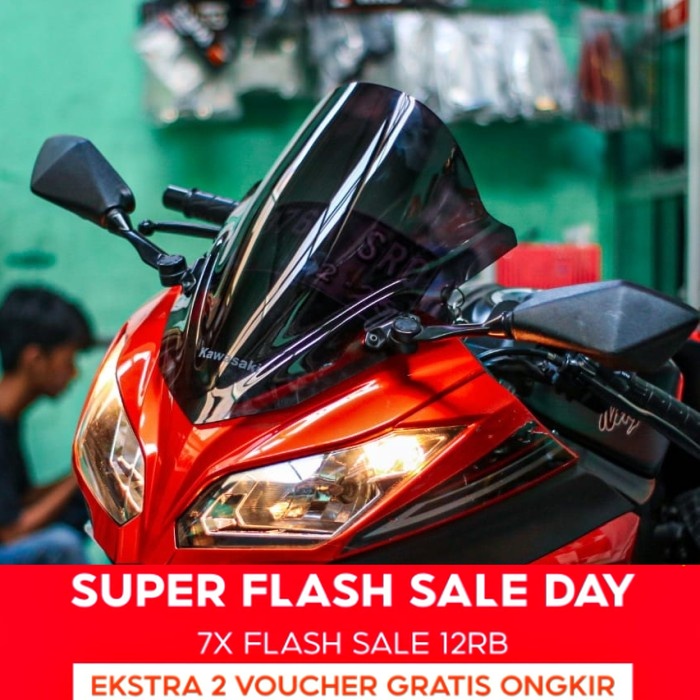 Jual VISOR NINJA 250 FI OLD windshield ninja 250 fi WINGLET KAWASAKI ...